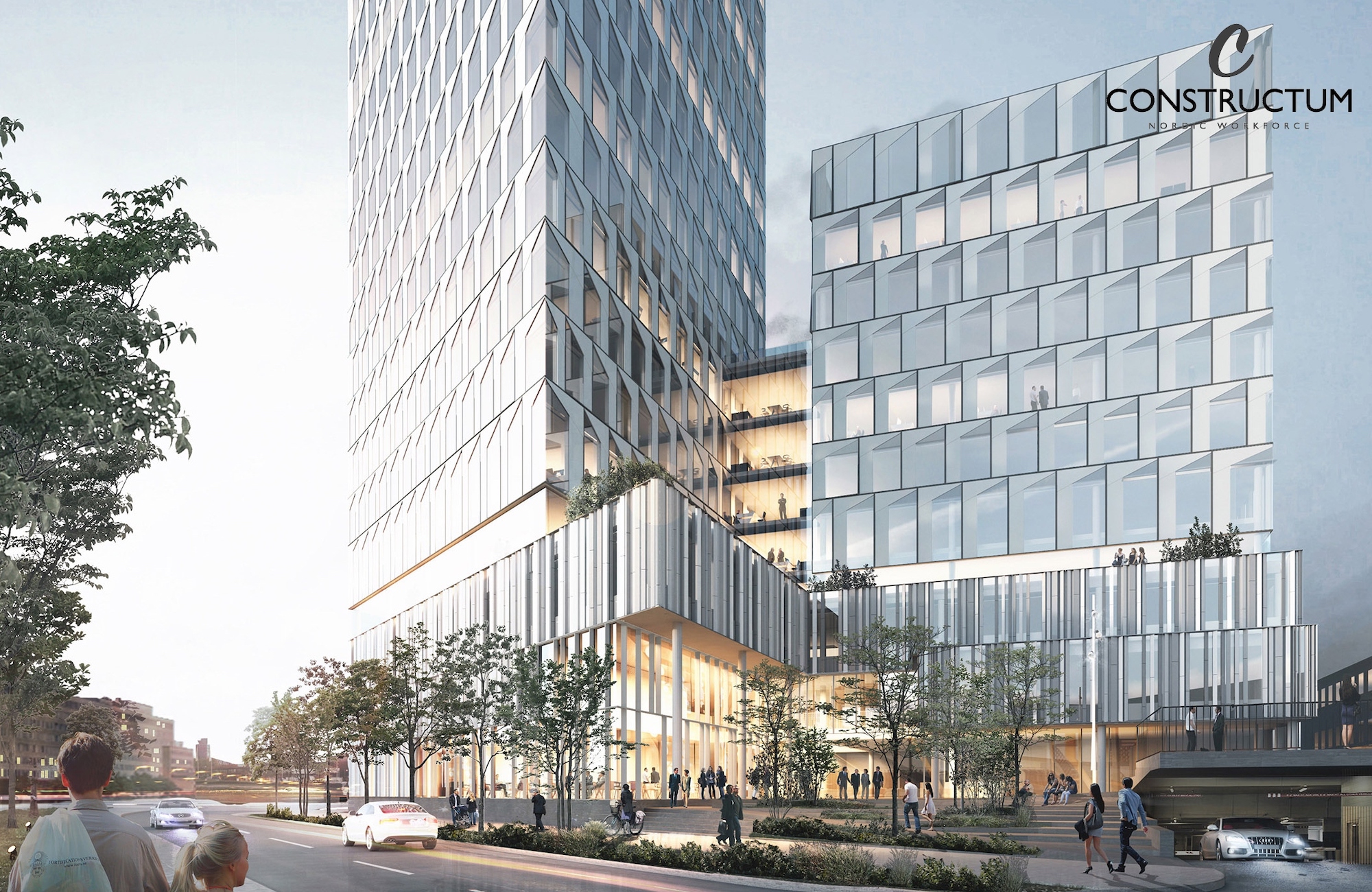 Byggarbetare i Skanskas projekt Citygate i Göteborg – Constructum